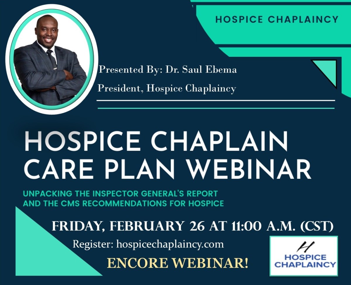 Hospice Chaplain Care Plan Webinar – Hospice Chaplaincy